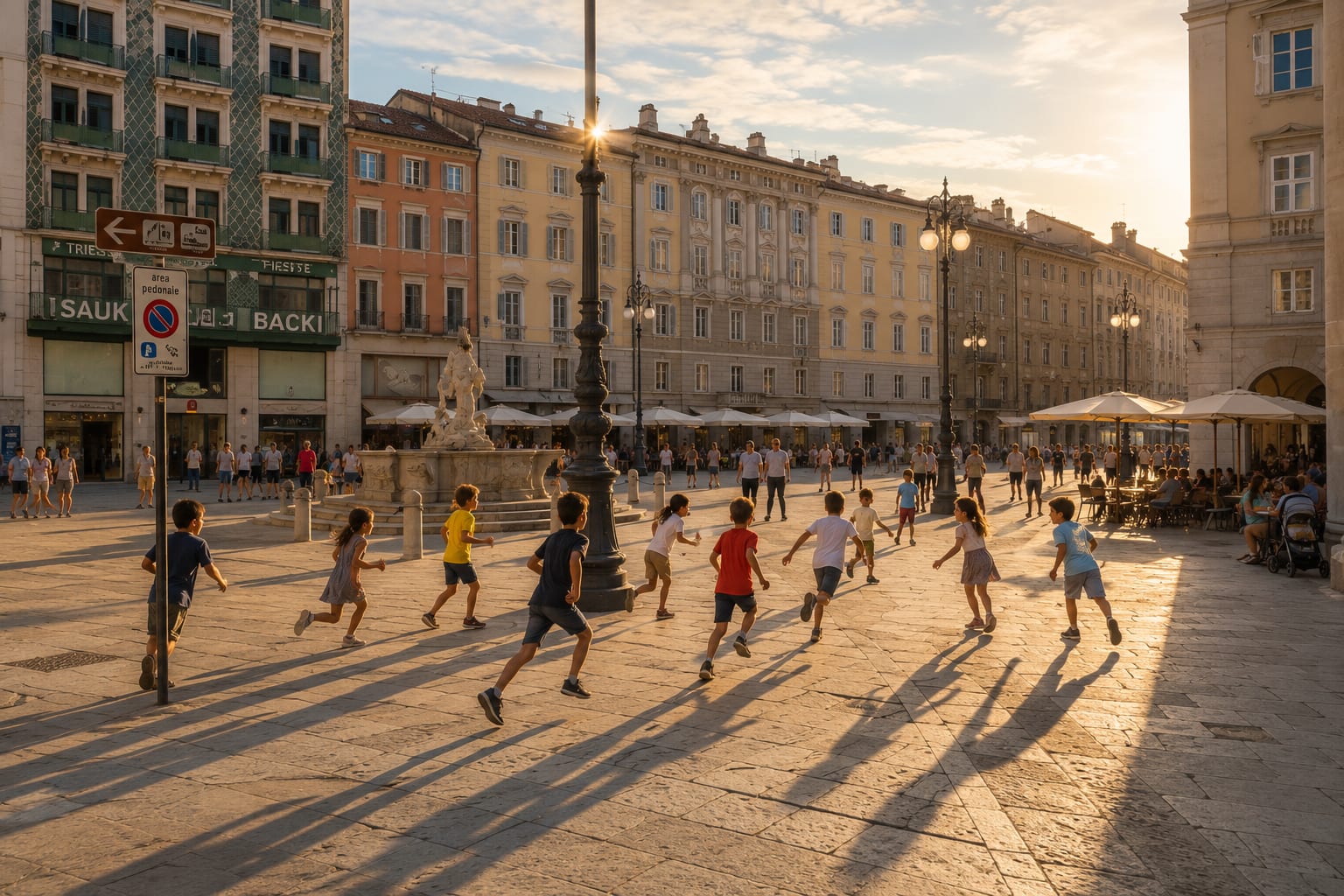 Piazza della Borsa, scena sempre più rara: bambini che corrono invece ...